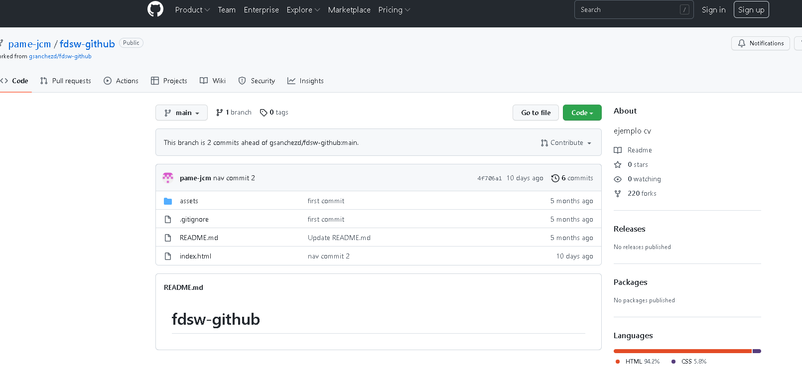 Yo - Resúmen y Portafolio personal